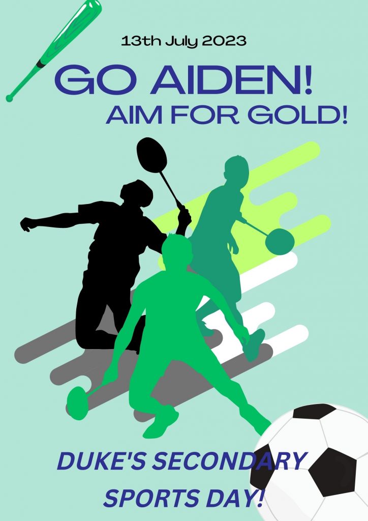 Sport Day Posters Design by our Students | NCEA Duke's Secondary School