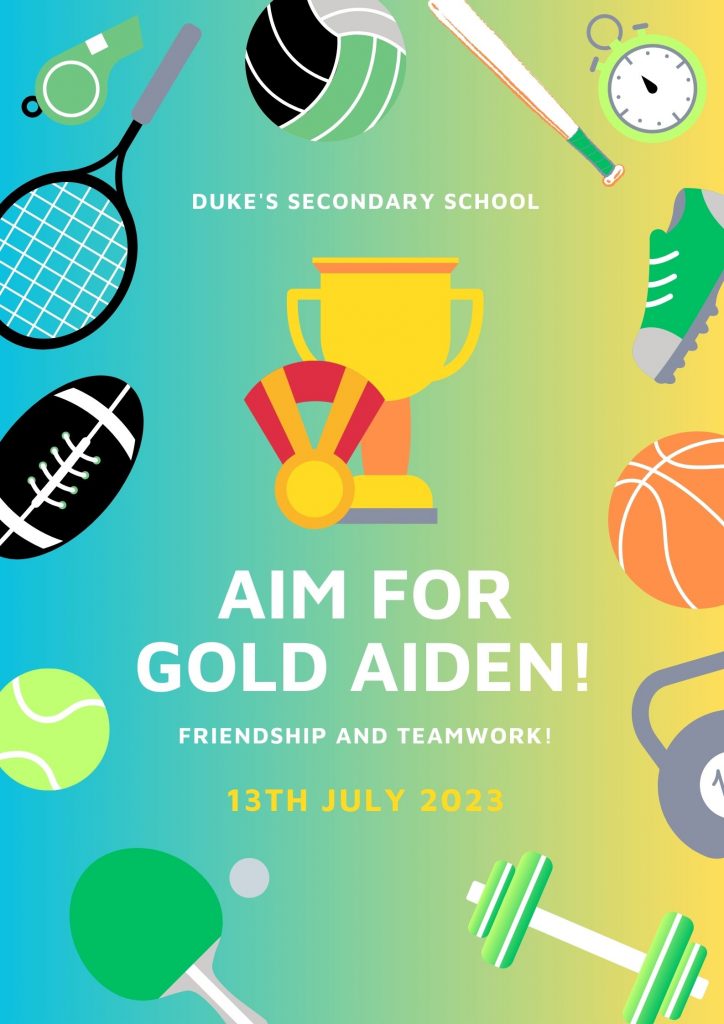 Sport Day Posters Design by our Students | NCEA Duke's Secondary School