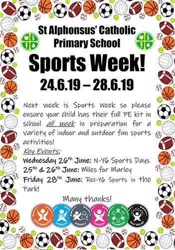 Sports Week! | St. Alphonsus' Catholic Primary School