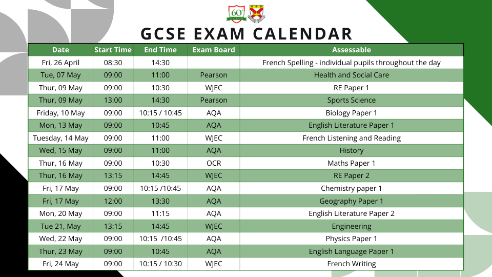 Term Dates | St. Patrick's Catholic College