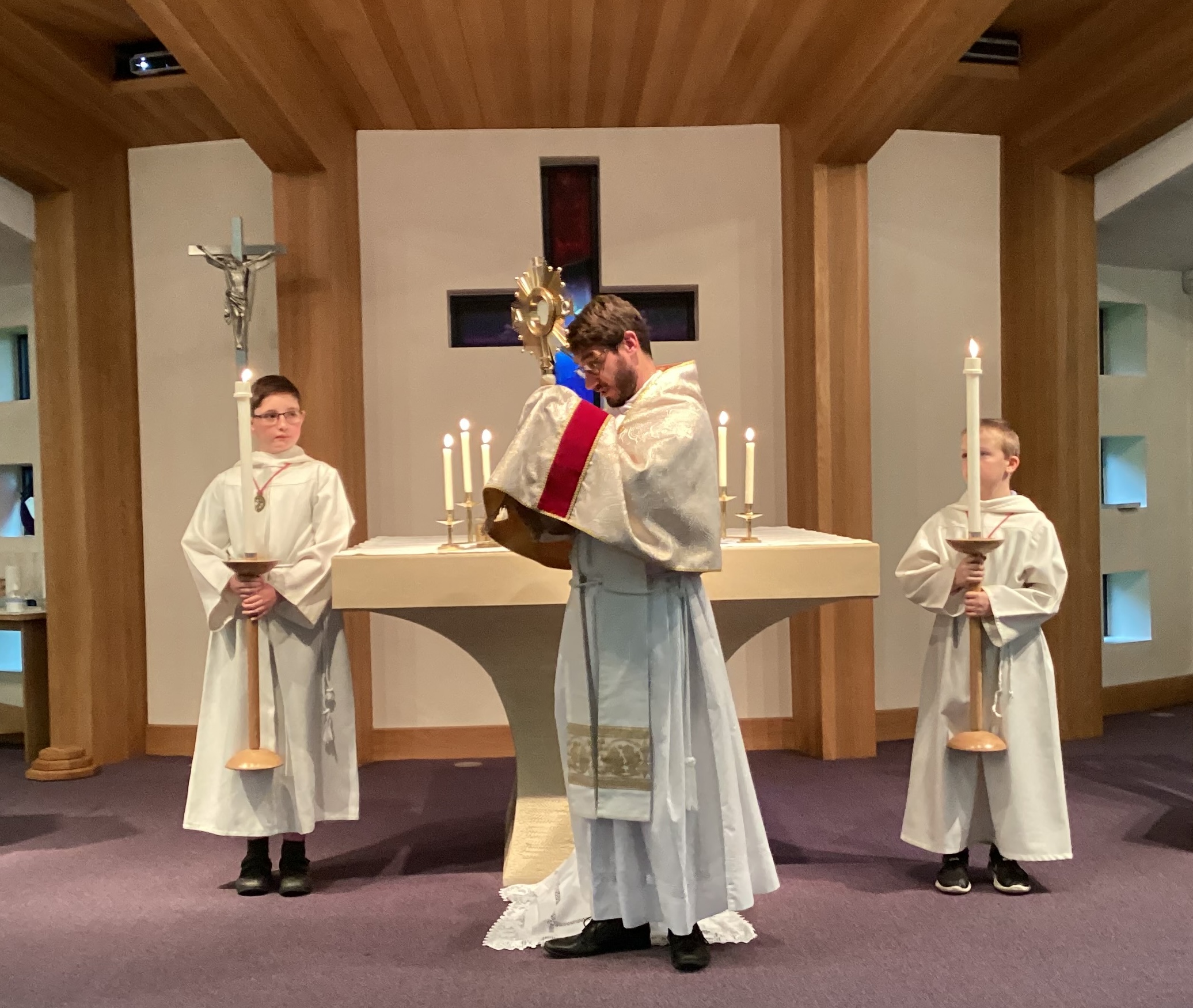 Children experience the joy of Adoration - Nicholas Postgate