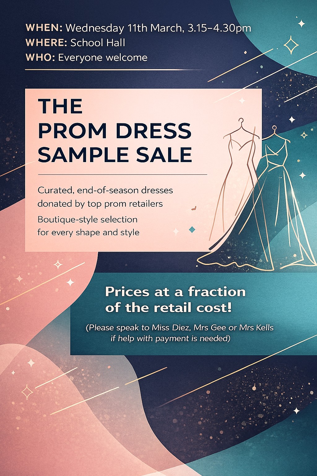 Prom dress sample sale next month | Oathall Community College