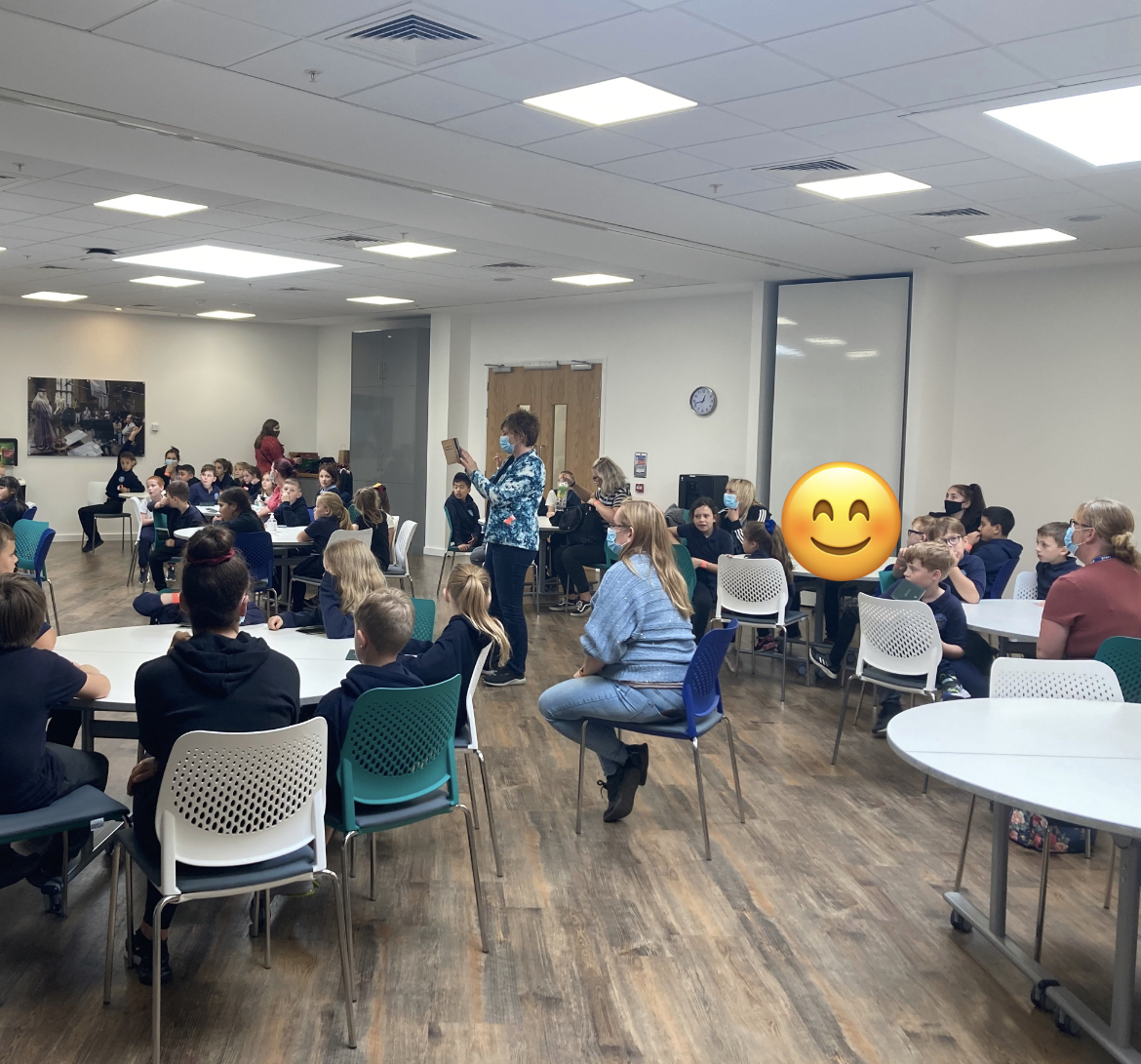 Year 5 have arrived and are just about to go into their Harry Potter workshop! | Plover School