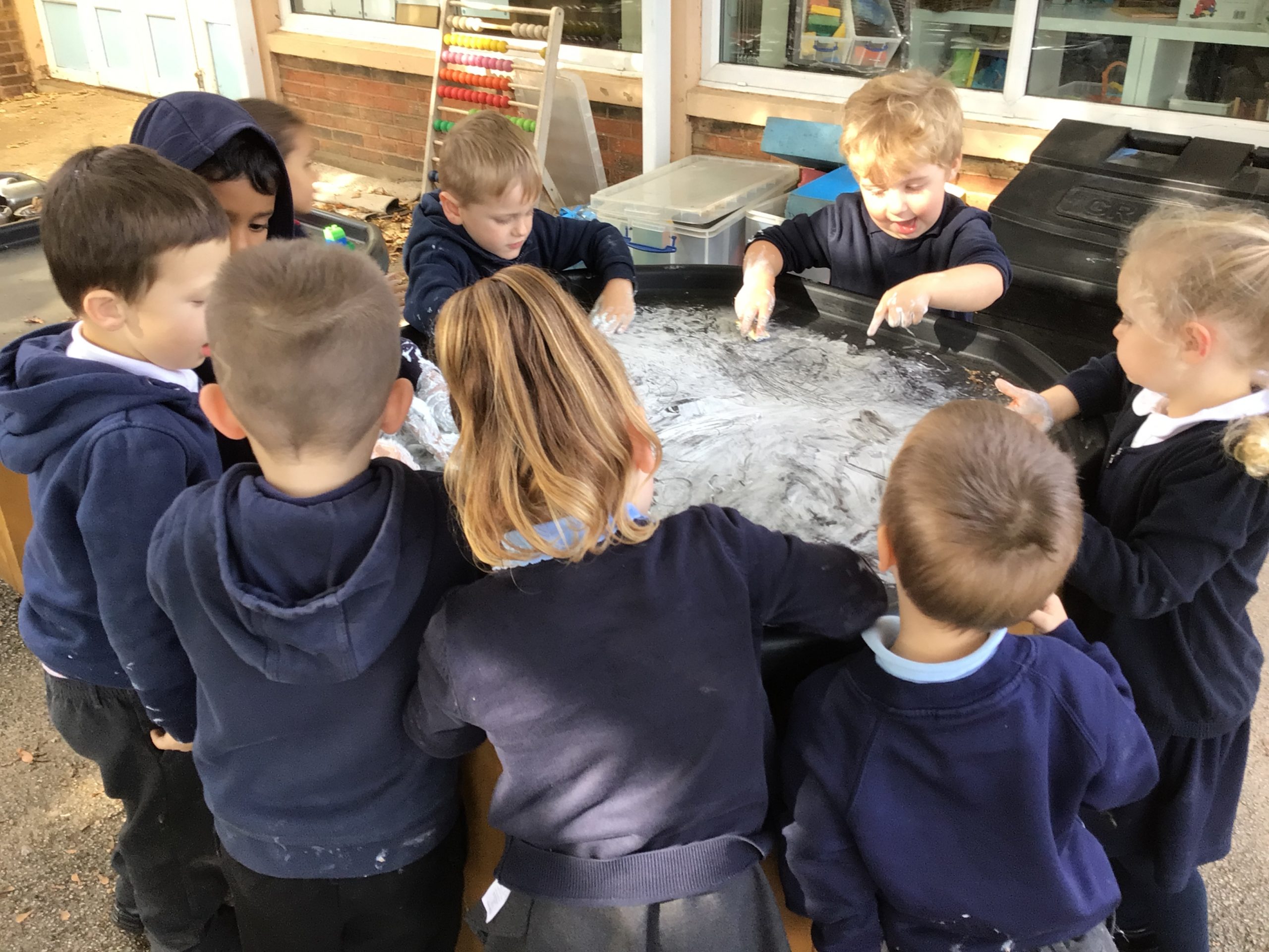 Shaving foam mark making | Plover School