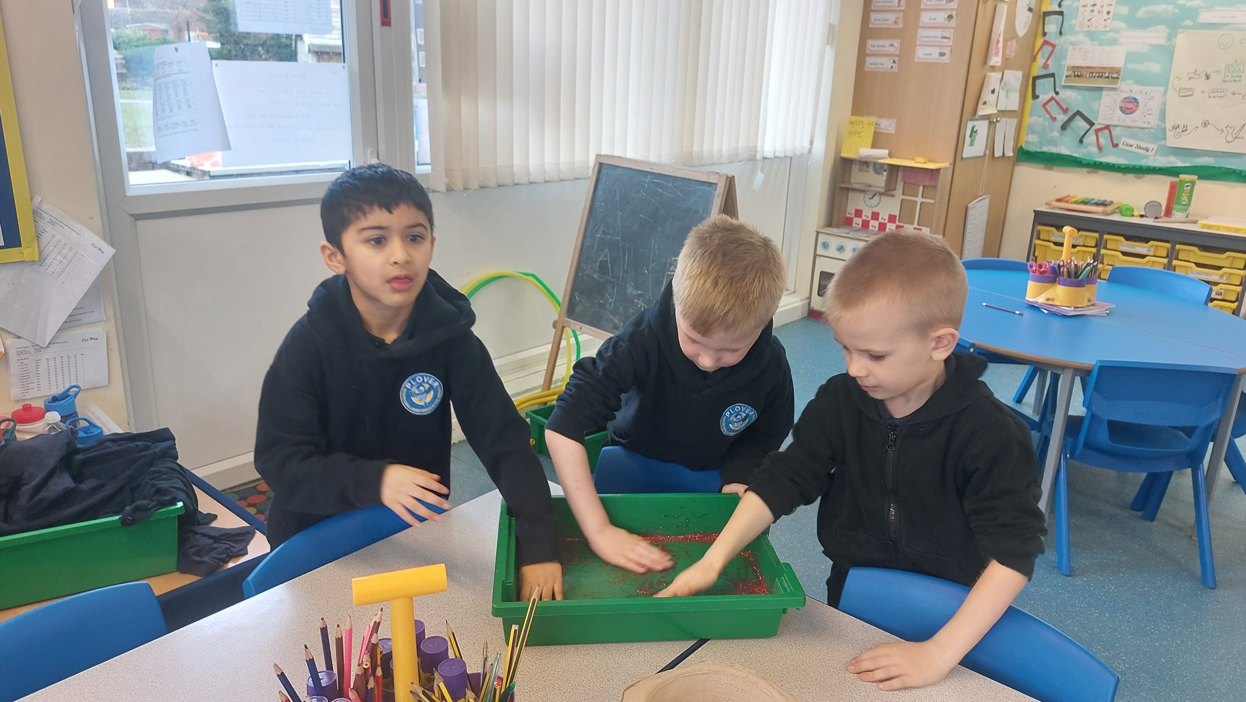 Glitter handshake! | Plover School