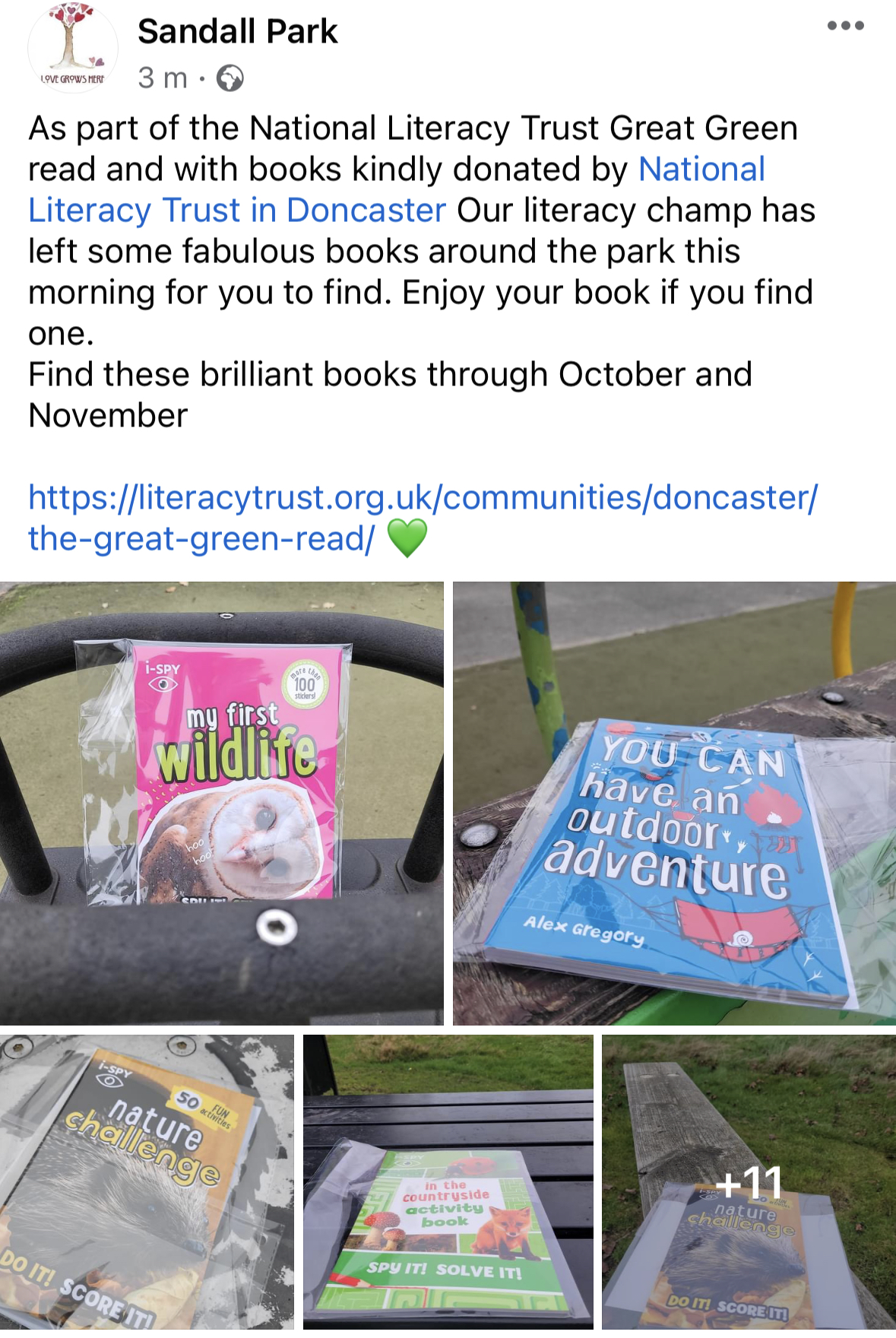 Check out this free book opportunity at Sandall Park throughout October ...