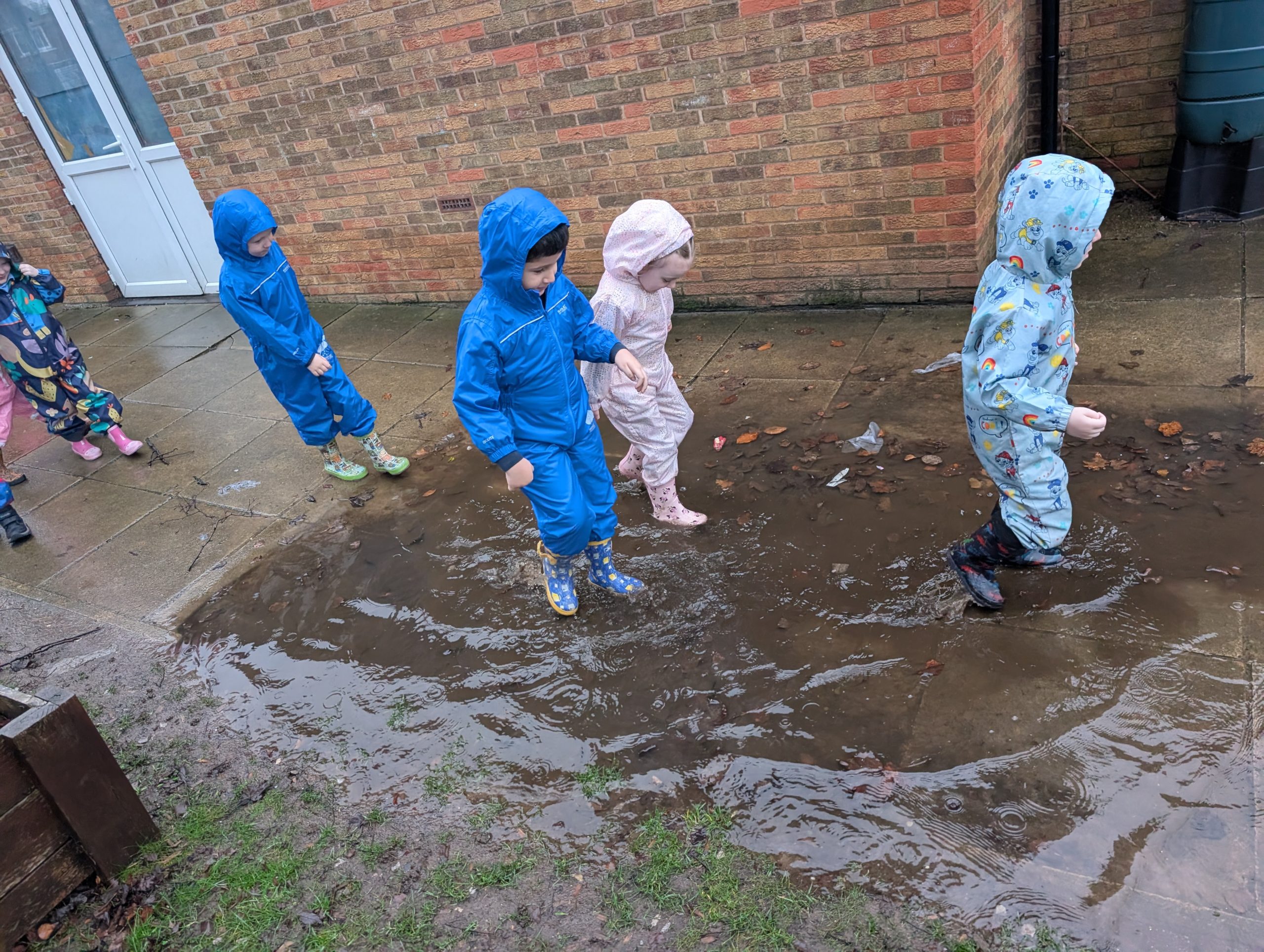 On the move in the rain | Plover School