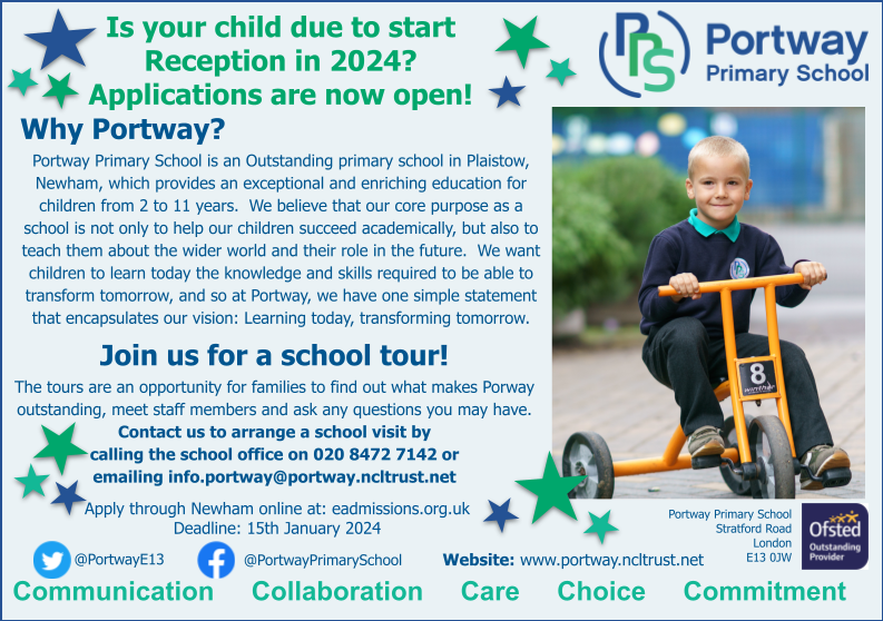 Admissions – Portway Primary School