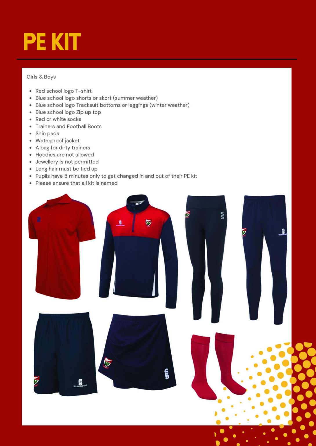 Uniform & Equipment | Ridgeway Secondary