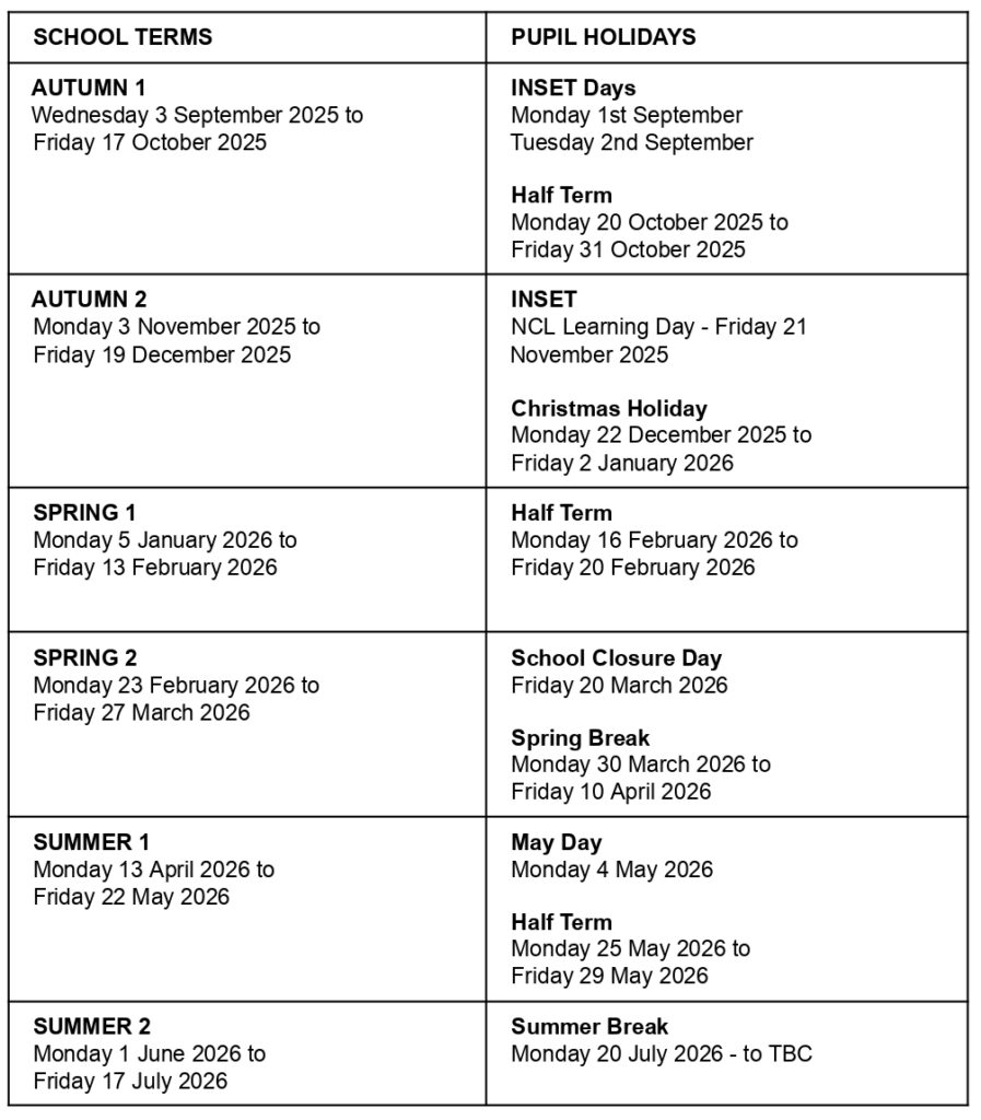 Selwyn Primary School Term Dates 2025/2026 | Holidays & Half Terms