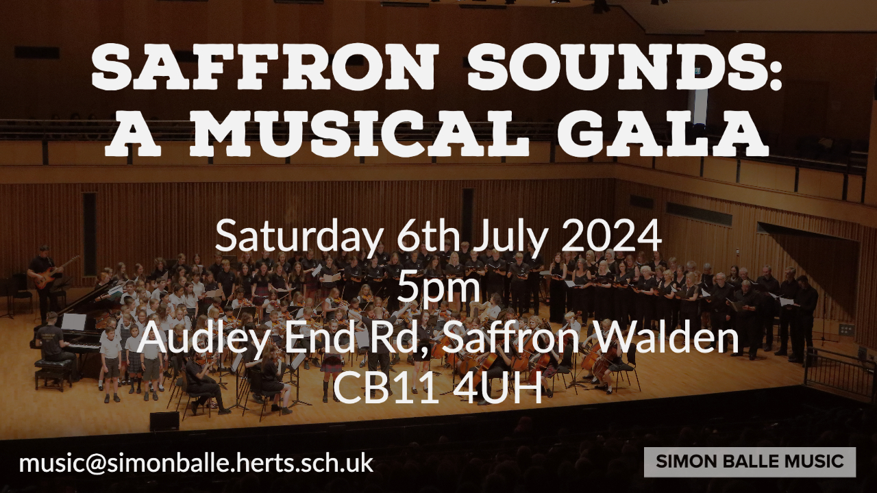Saffron Hall – Saturday 6th July, 5pm (All-through) | Simon Balle All ...