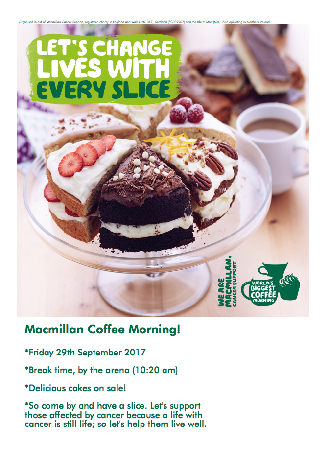 Macmillan Cake Sale | St Edmund's | Sixth Form