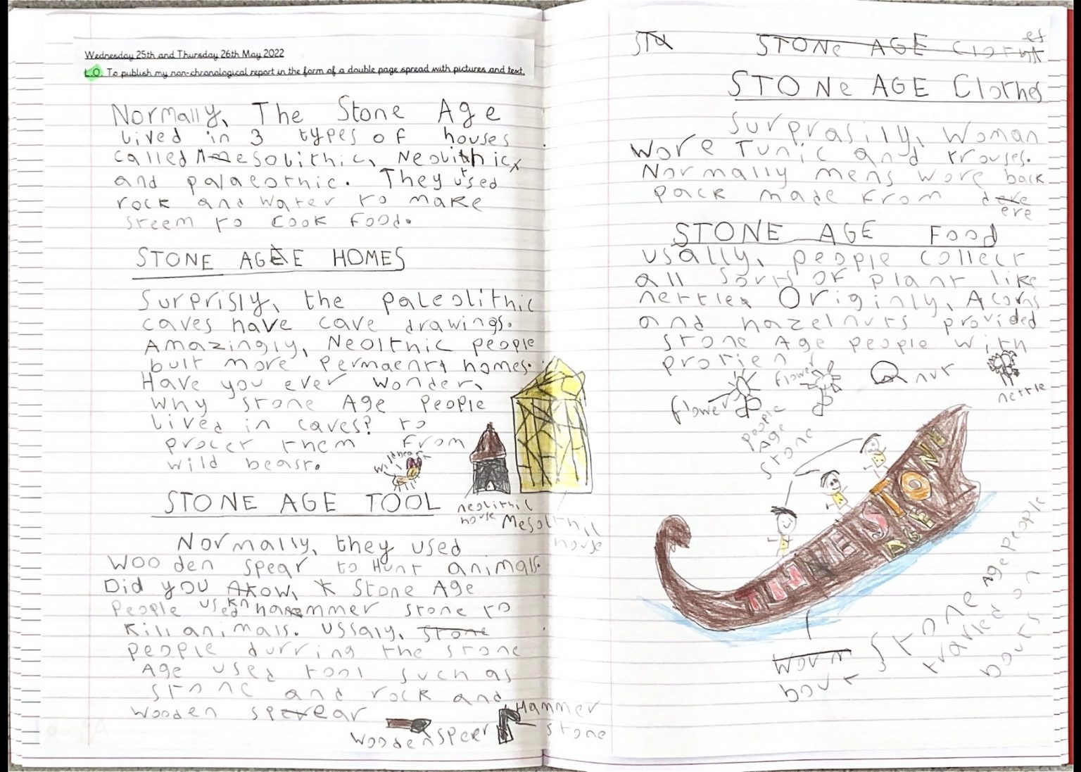 Stone Age Non-Chronological Reports | West Boldon Primary School