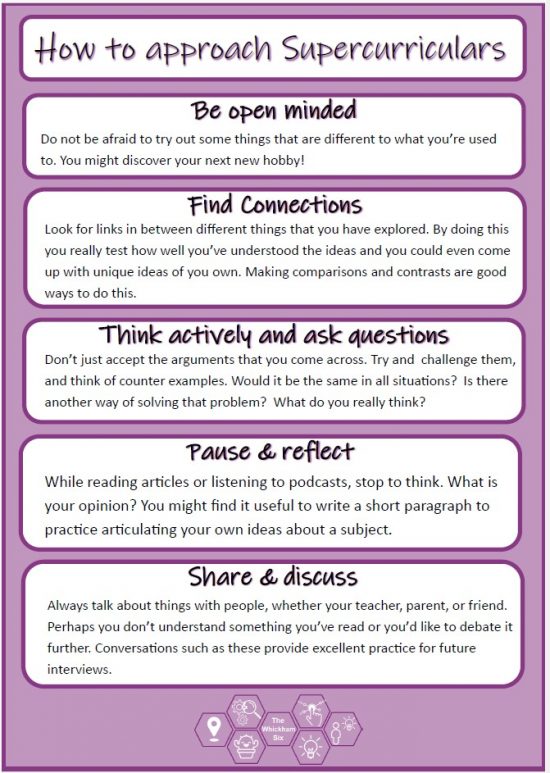 Supercurricular Activities | Whickham School